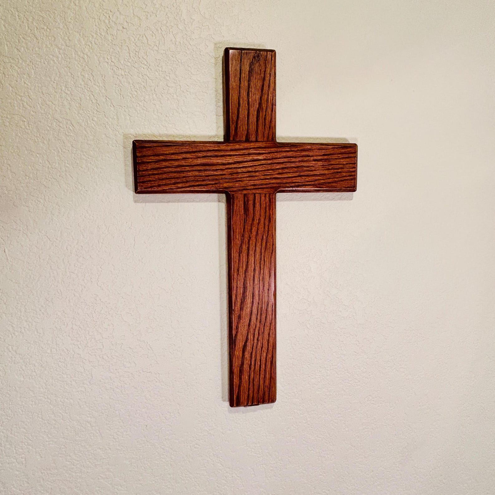 5" X 8" Solid Oak Cross English Chestnut Finish - Etsy