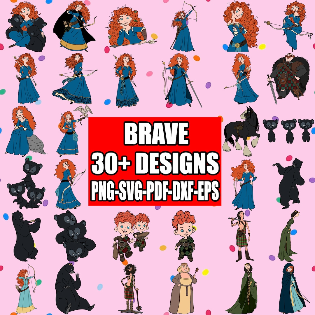 30 Designs Brave, Brave Svg, Brave Bundle SVG for Cricut, Brave Layered ...
