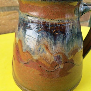Bob Meier Tankard With Blue Drip Doe Ridge Pottery - Etsy