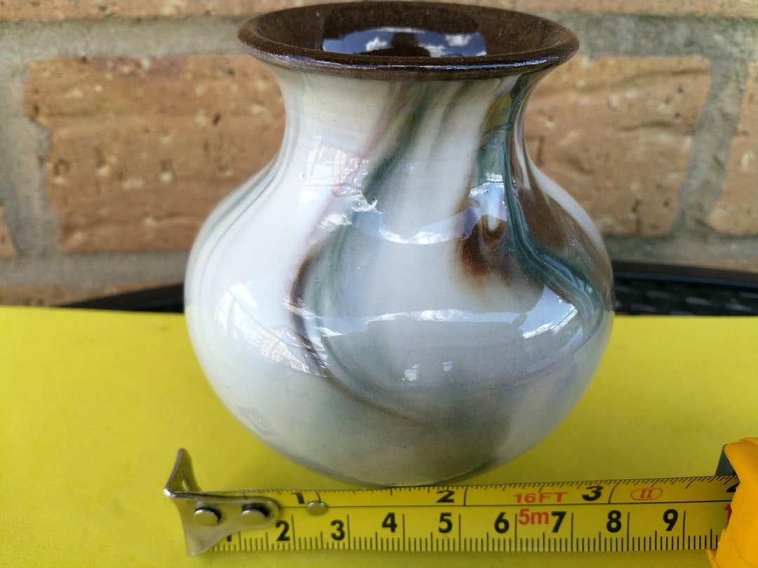 Holkham Pottery Bud Vase With Flow Glaze - Etsy