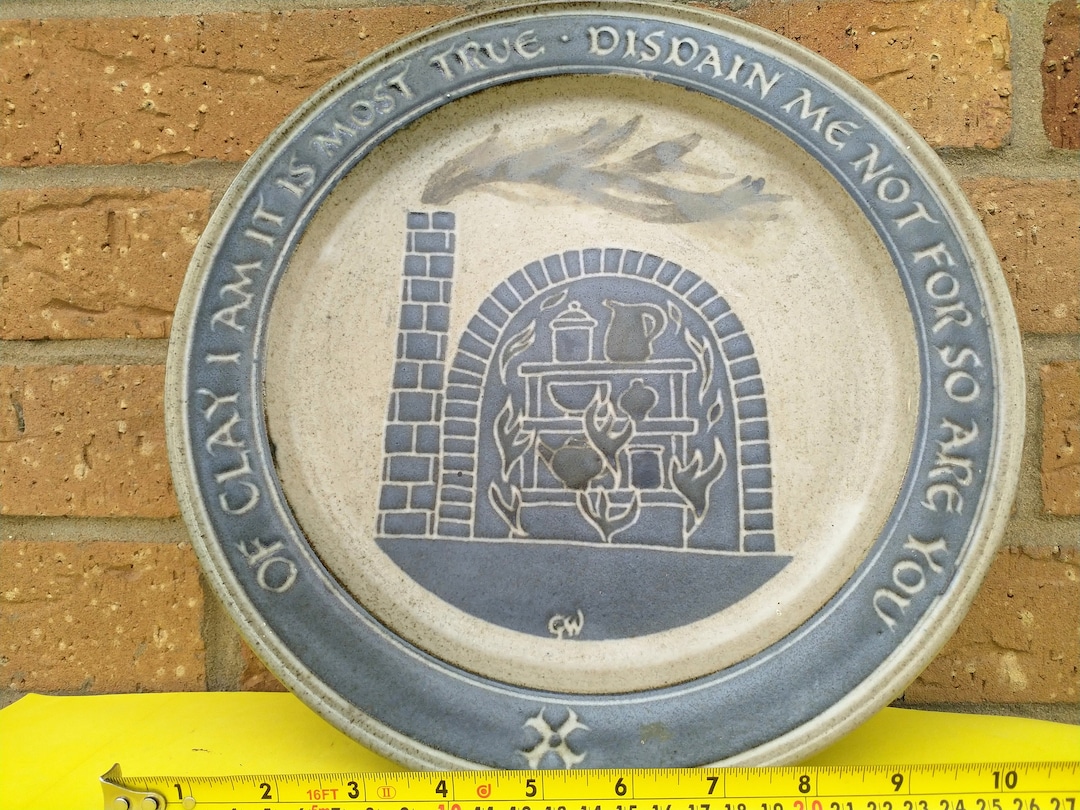 George Wilson Plate Kiln and Saying Around Edge - Etsy