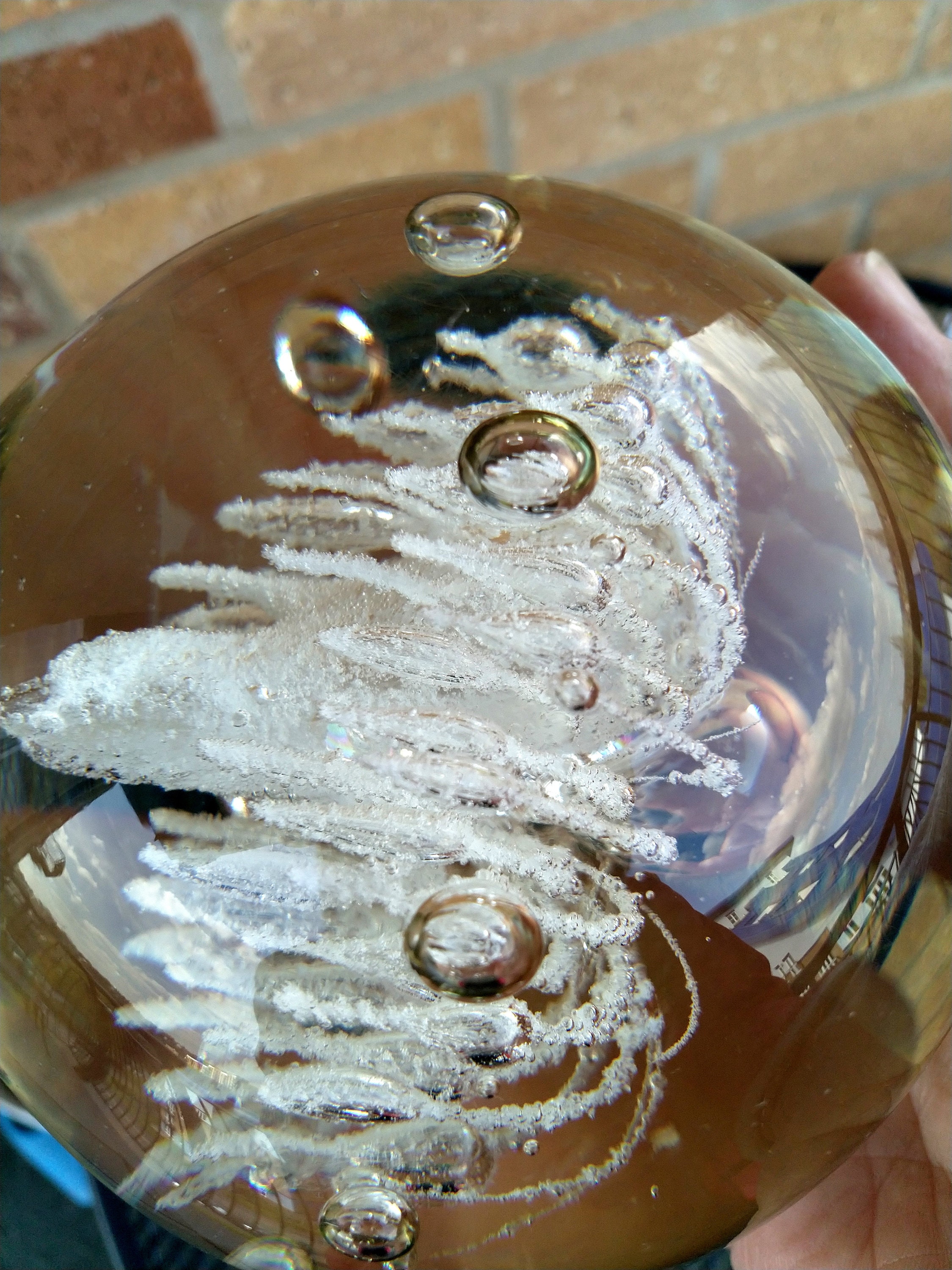 Parlane Glass Paperweight Firework Display With Bubbles - Etsy