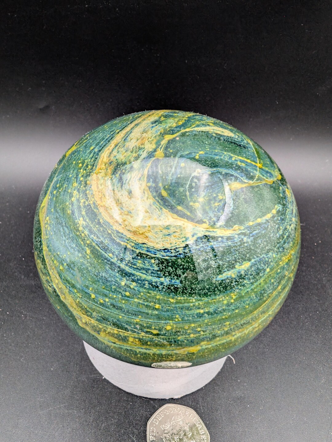 Mdina Glass Large Paperweight Sea and Sand - Etsy
