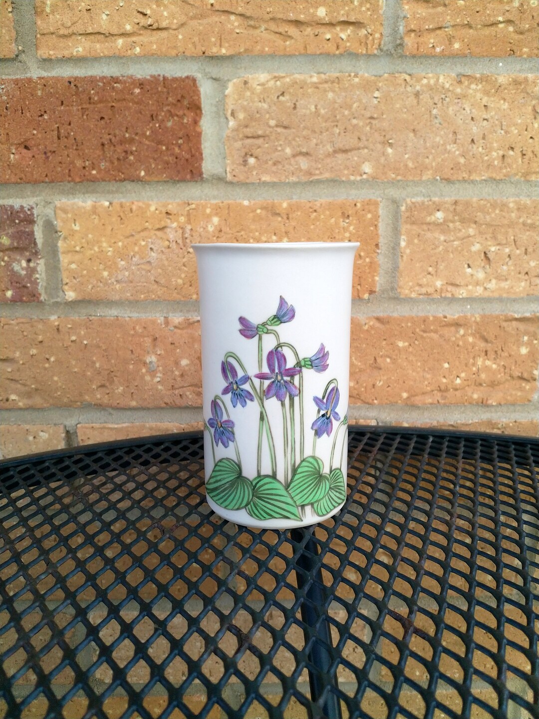 Studio Pottery Hand Painted Beaker With Flowers - Etsy UK