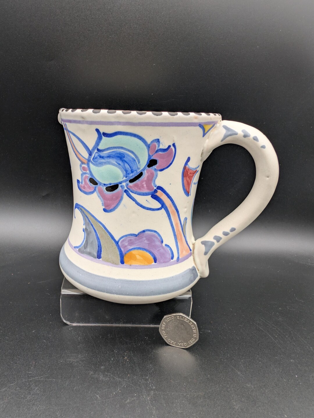 Honiton Pottery Jug Art Deco Floral Pattern - Etsy