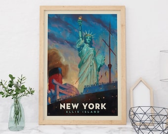 Ellis Island Poster - Etsy