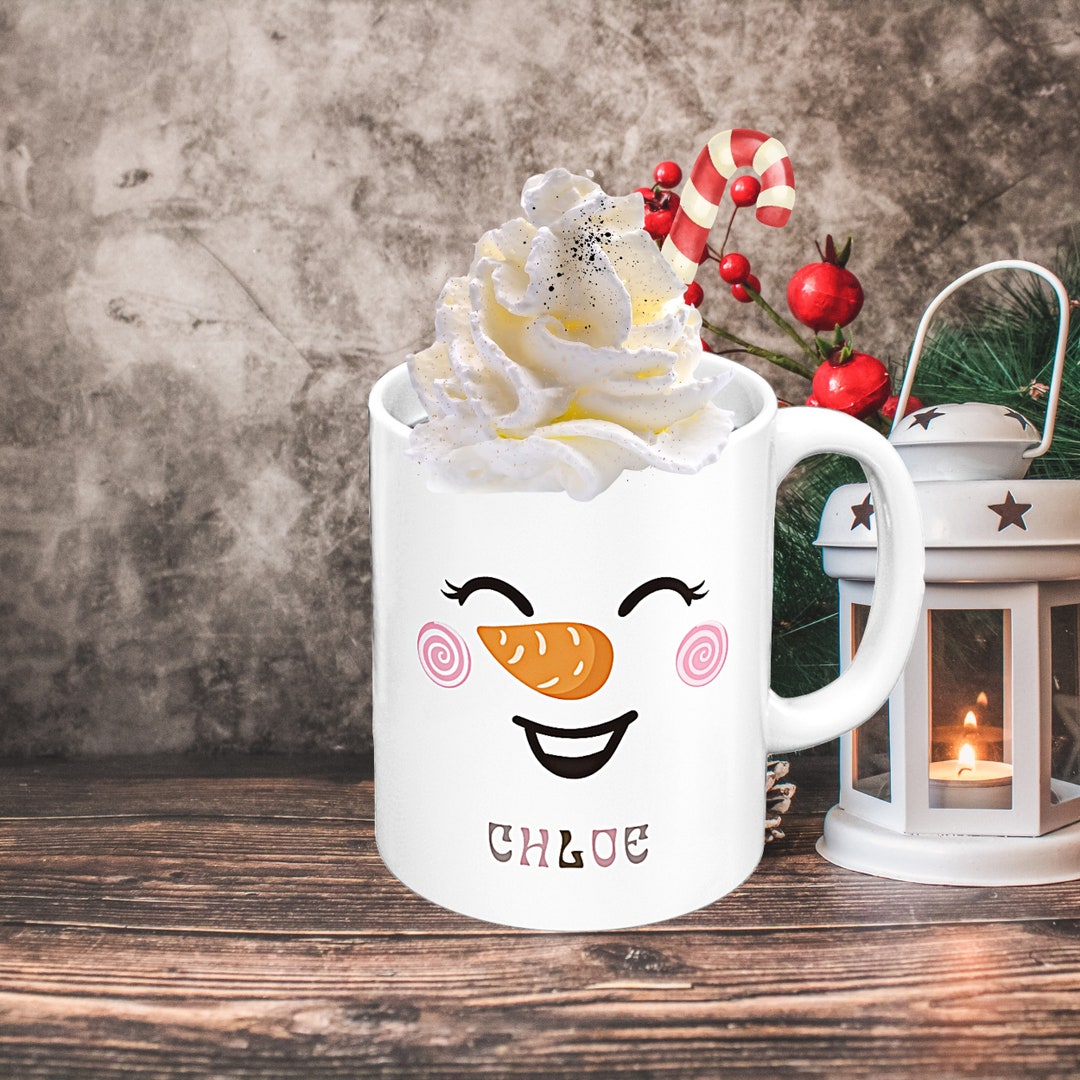 Secret Santa Gift Snowman Face Mug Personalized Hot - Etsy