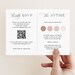 Printable RSVP + Wedding Attire Card Template With QR Code, Guest Dress ...