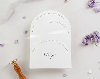 Arch Shaped Wedding Invitation Modern Invitation Minimal and Minimalist ...