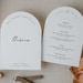 Arch Menu Template With Guest Name, Printable Arch Wedding Menu 5x7 ...