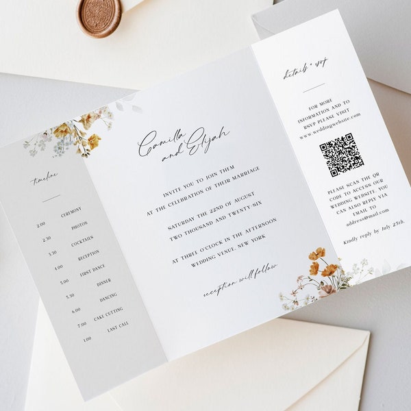 Trifold Invitations - Etsy