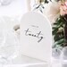Arch Table Number Template With Calligraphy Font, Modern Arch Wedding ...