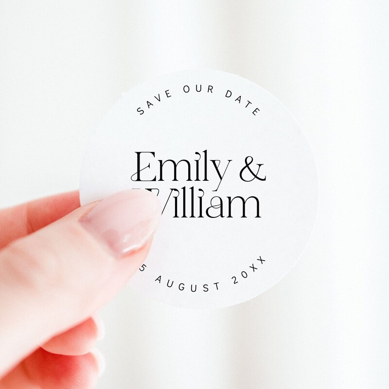 Circle Save the Date - Etsy