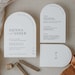 Half Moon Wedding Menu & Place Card Template Set - Etsy