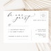 Modern RSVP Postcard With Script Font, Minimalist Modern Printable RSVP ...