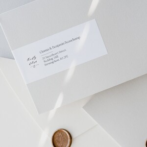 Printable Address Label Sticker Template, Minimalist Wrap Around Labels ...