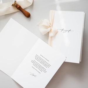 Modern Wedding Vow Template With Calligraphy Font Elegant Simple ...