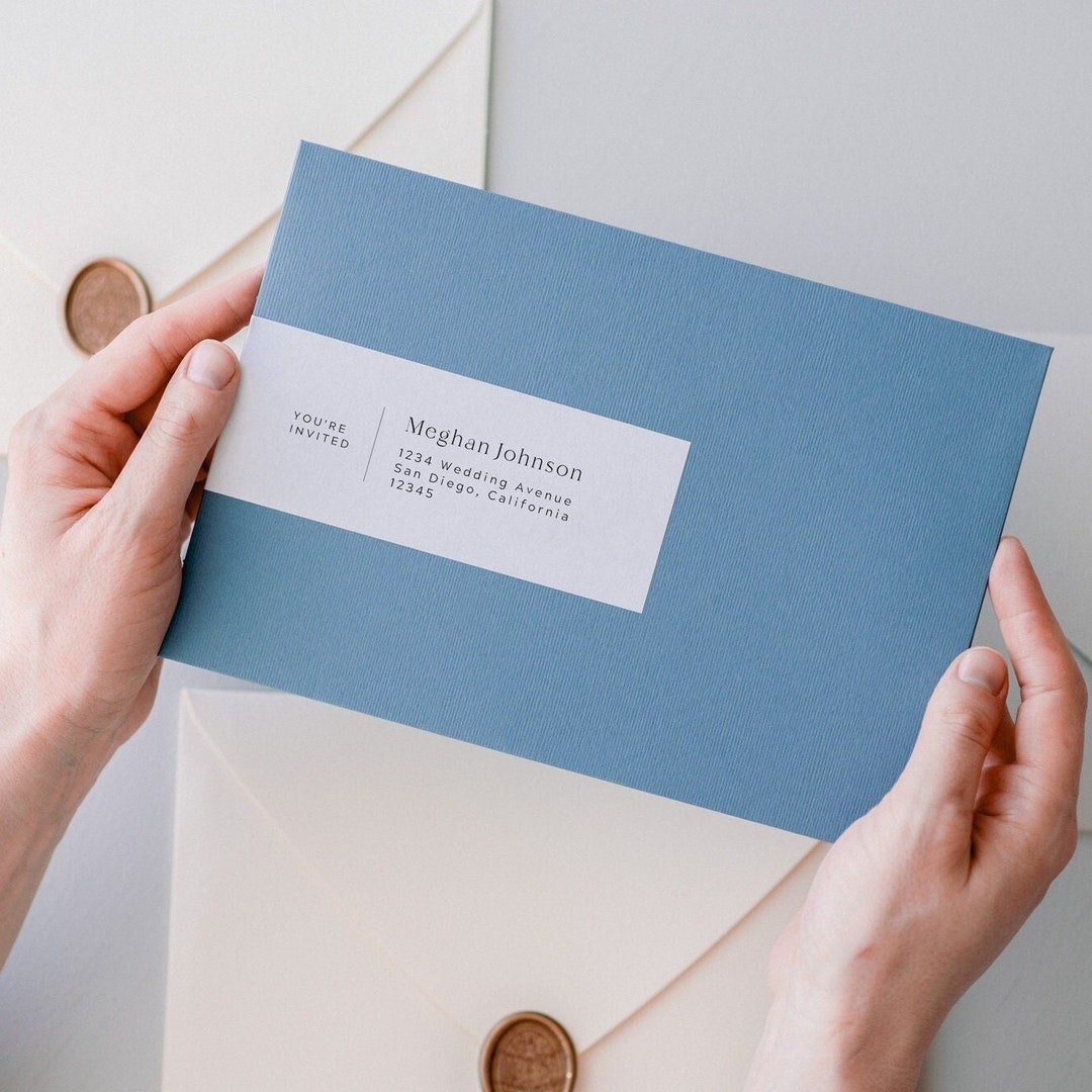 Printable Address Label Template, Minimalist Wrap Around Sticker for ...