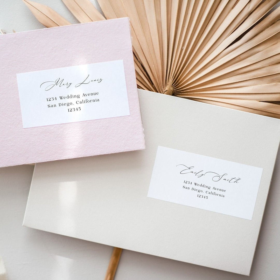 Printable Address Label Templates, Minimalist Addressing Stickers for ...