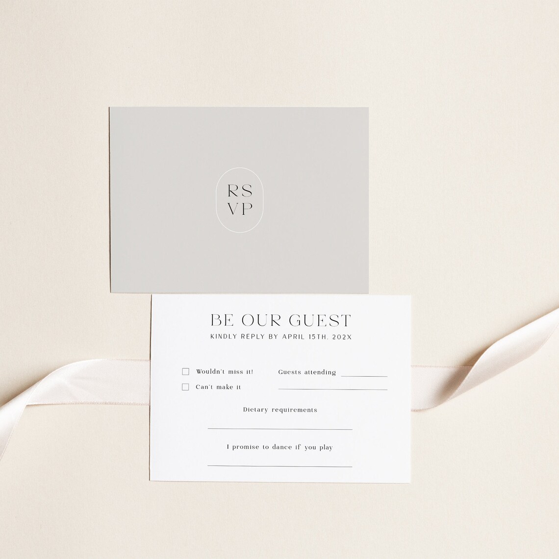 Printable Trifold Wedding Invitation & RSVP Card Template, Gatefold ...
