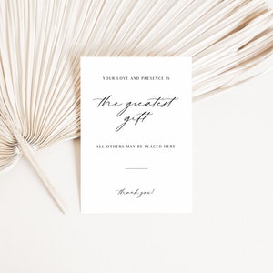 Wedding Gift Table Sign Template, Modern Editable Reception Gift Sign ...