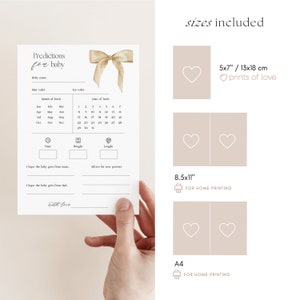 Printable Baby Shower Table Sign Template With Yellow Bow, Elegant ...