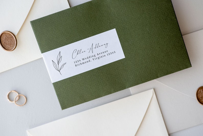 Wedding Guest Address Labels Template Printable Minimalist - Etsy