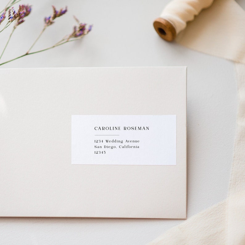 Printable Address Label Templates, Minimalist Addressing Stickers for ...