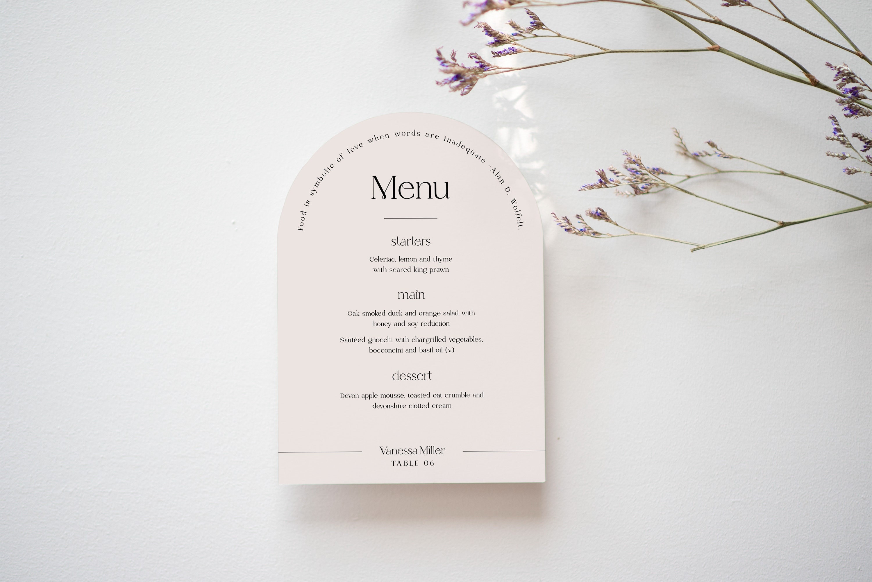 Arch Wedding Menu Template With Name, Boho Menu With Guest Name, Modern ...