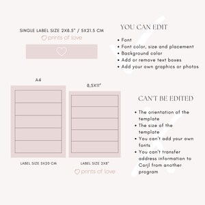 Printable Address Label Sticker Template, Minimalist Wrap Around Labels ...