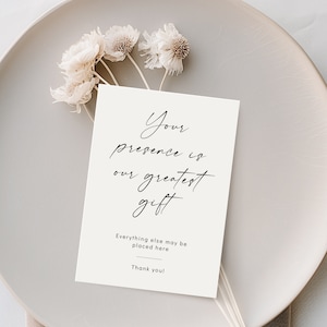 Printable Gift and Cards Table Sign Template With Calligraphy Font ...