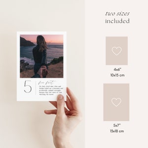 Printable Table Number Template With Photo and Fun Facts 5x7 ...