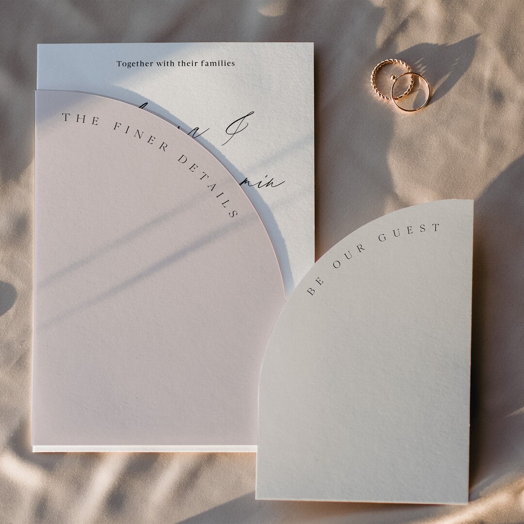 Half Arch Wedding Invitation Template Suite, Modern Arch Wedding ...