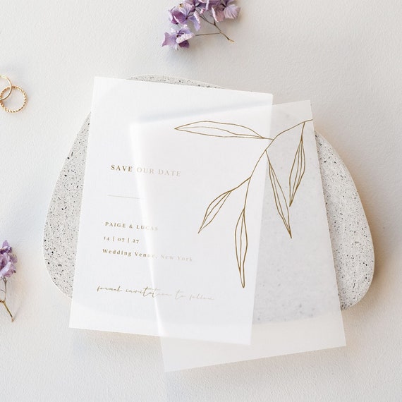Invitaciones Con Pergamino Dorado Original Invitación De Boda De