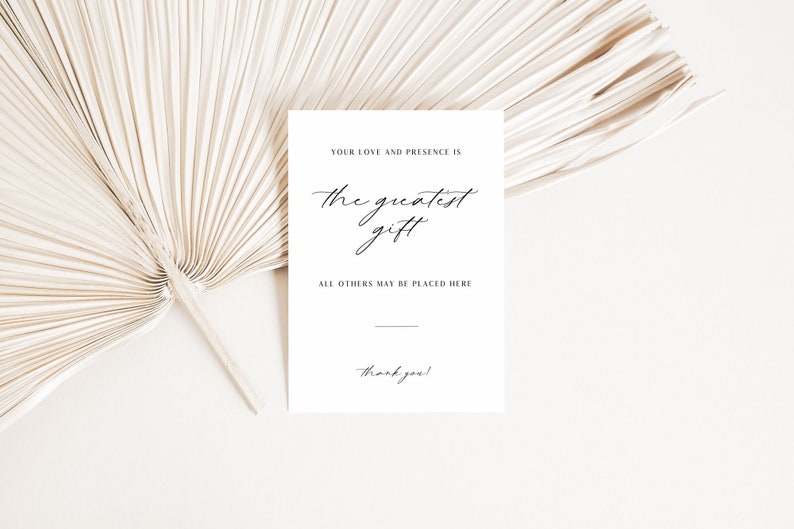 Wedding Gift Table Sign Template Modern Editable Reception - Etsy