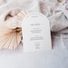 Arch Menu Template With Guest Name, Printable Arch Wedding Menu 5x7 ...