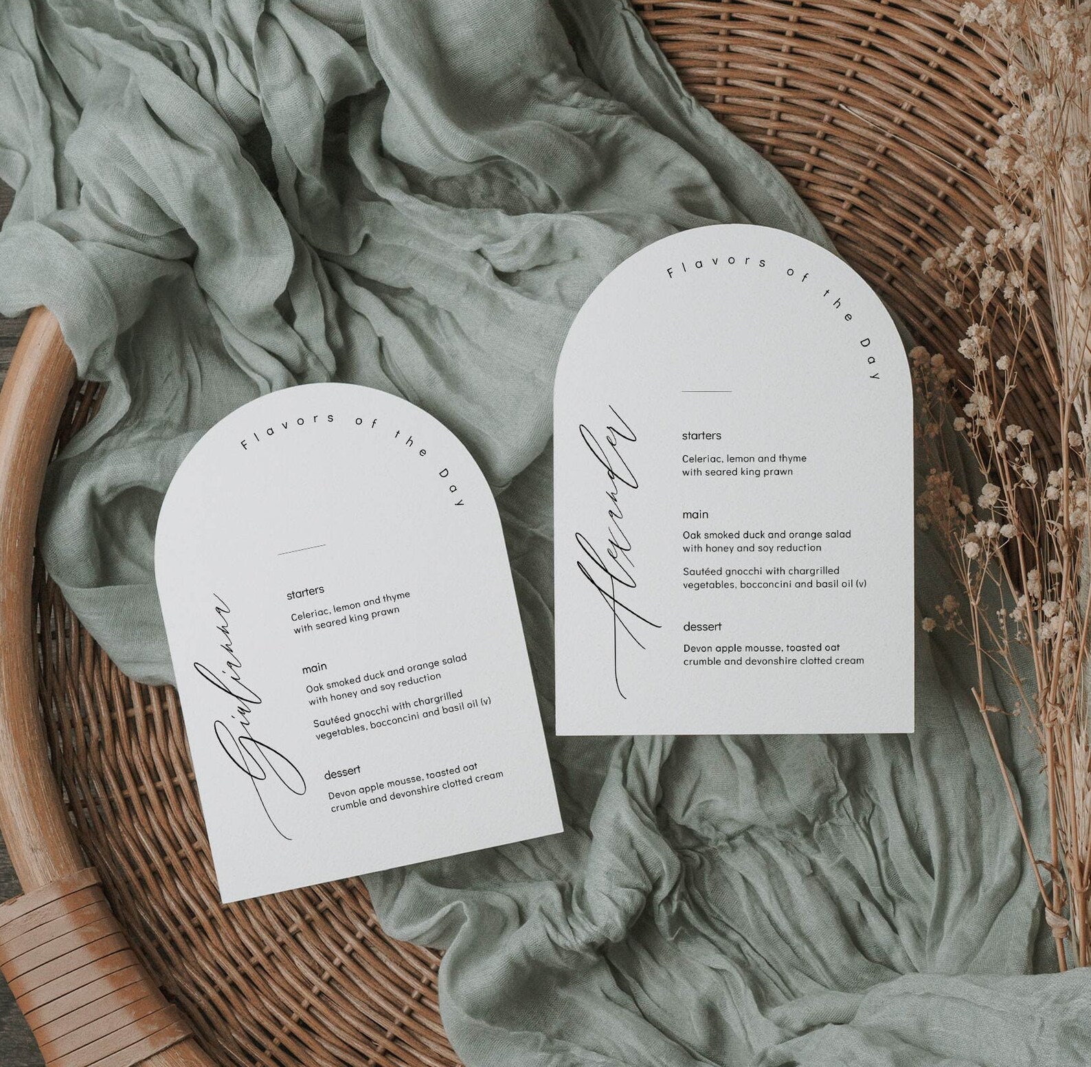 Arch Menu Template With Guest Name, Printable Arch Wedding Menu 5x7 ...