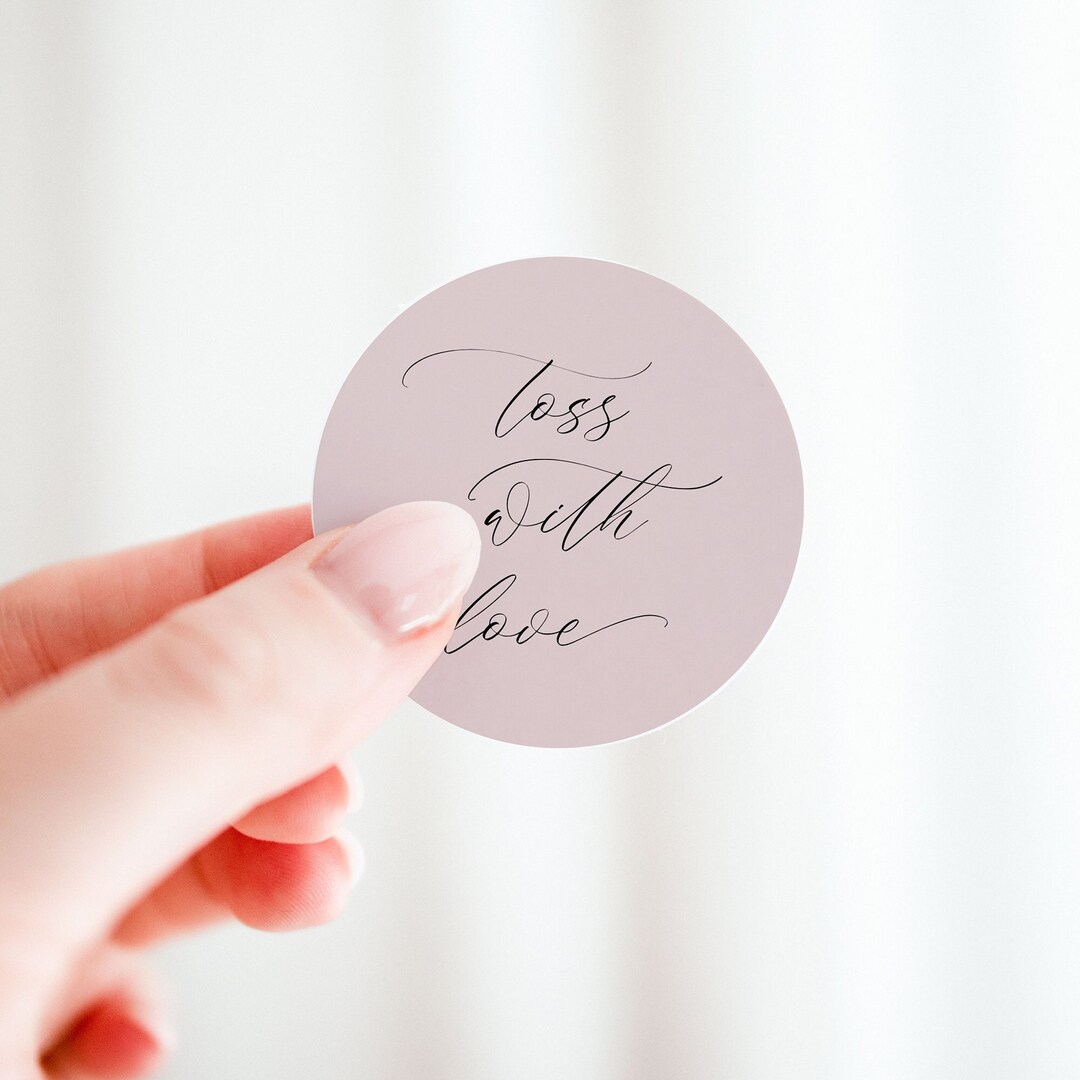 A Toss With Love Sticker for Petal Cones, Personalised Confetti Cone ...