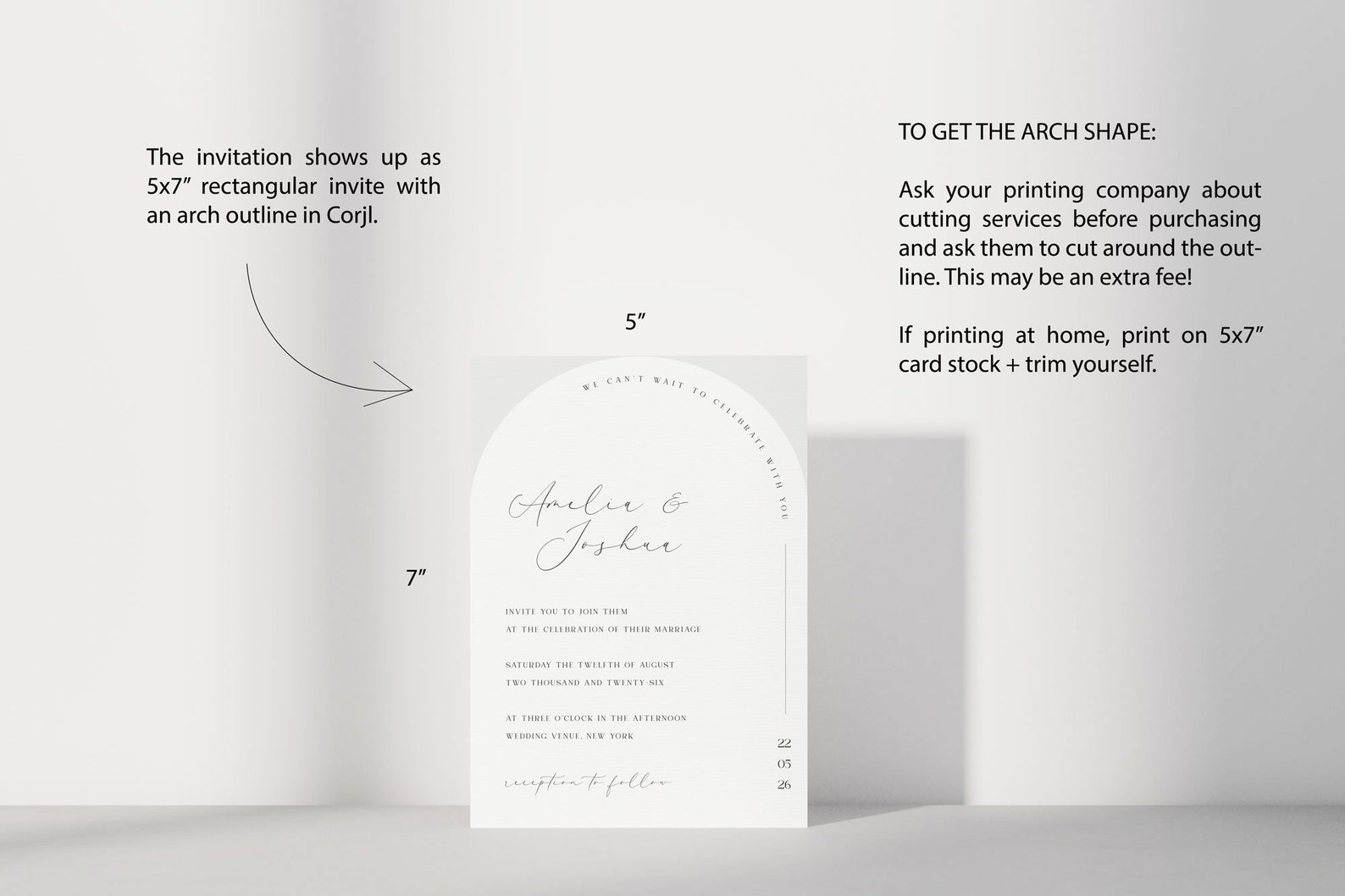 Half Arch Wedding Invitation Template Suite in Sage Green - Etsy UK