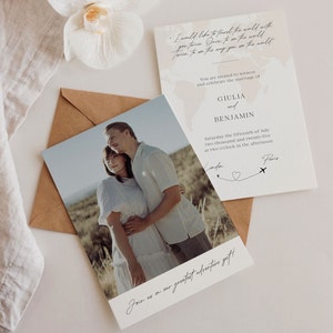 Destination Wedding Invitation Template Suite, Modern DIY Travel ...