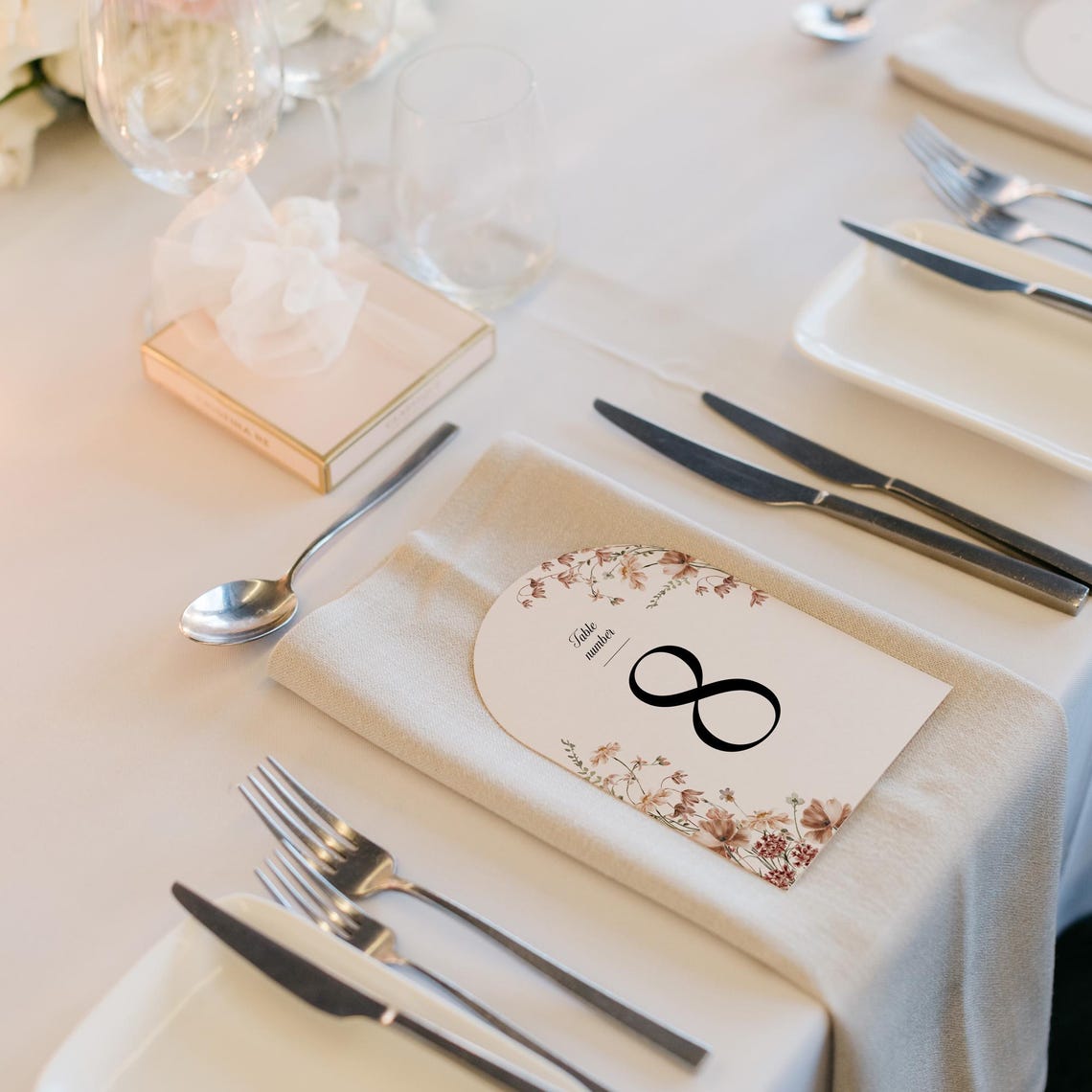 Printable Arch Table Number Template With Wildflowers, Arched Floral ...