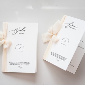 Bridal Party Info Booklet Template for Bridesmaids and Groomsmen ...