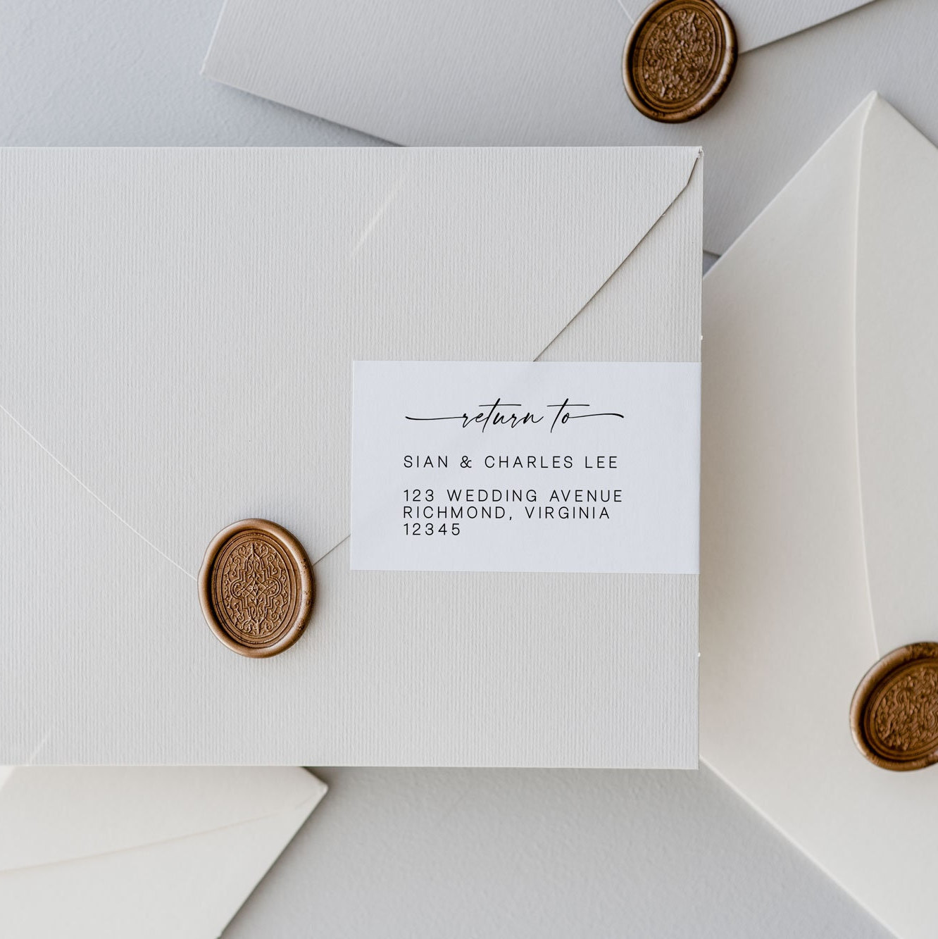 Envelopes Address Label Template Printable Minimalist Wrap Around ...