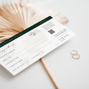 Boarding Pass Wedding Invitation Template Suite With Photo and - Etsy