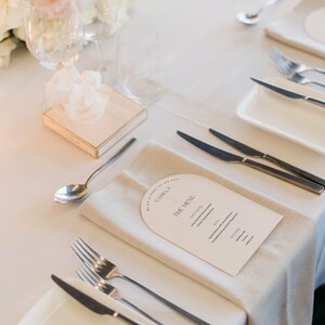 Arch Menu Template With Guest Name, Printable Arch Wedding Menu 5x7 ...