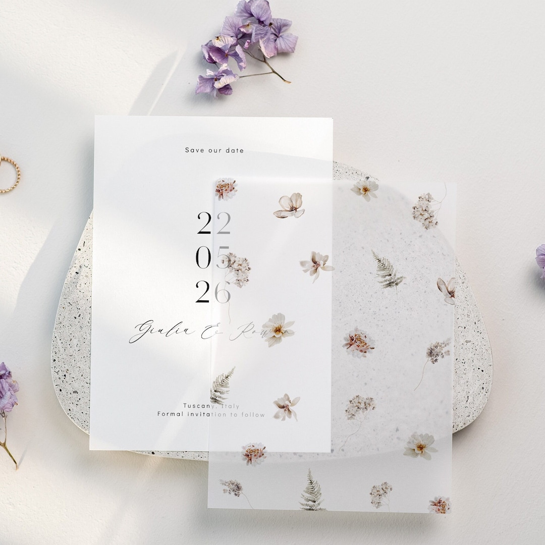 Vellum Overlay Save The Date