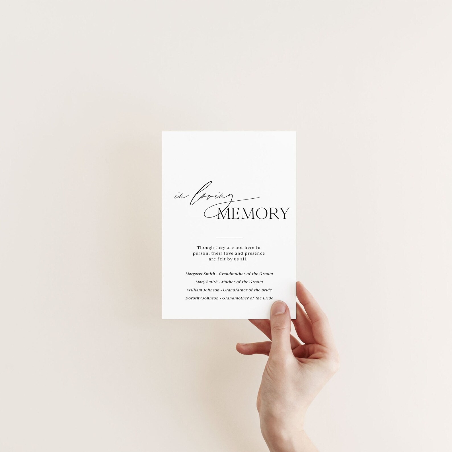 Printable in Loving Memory Wedding Table Sign Design, Memory Reception ...