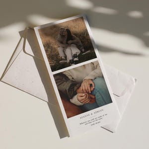 Printable Wedding Invitation Template With Picture, Minimalist 4x9 ...