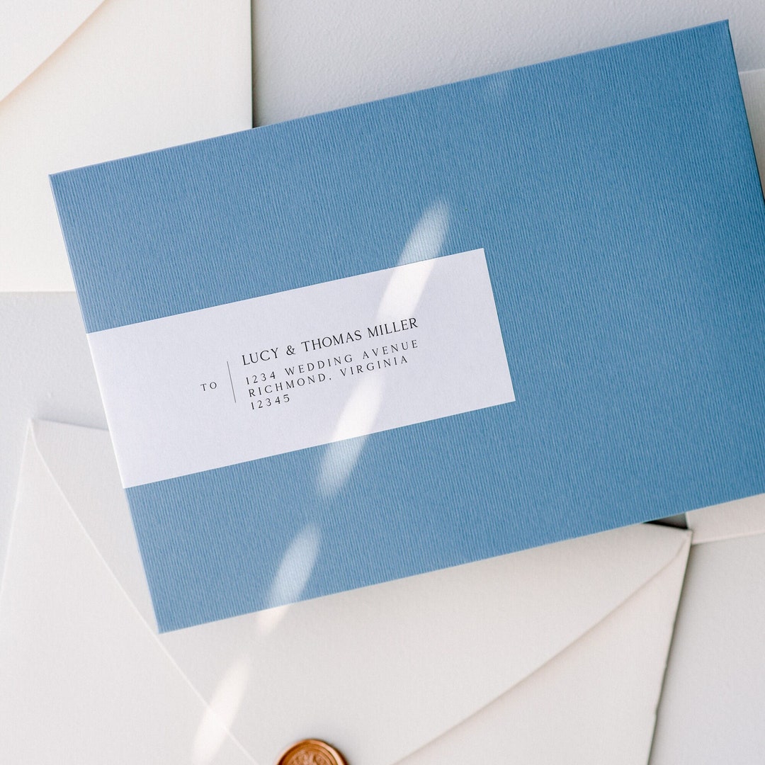 Printable Address Label Template, Wrap Around Sticker for Envelope ...