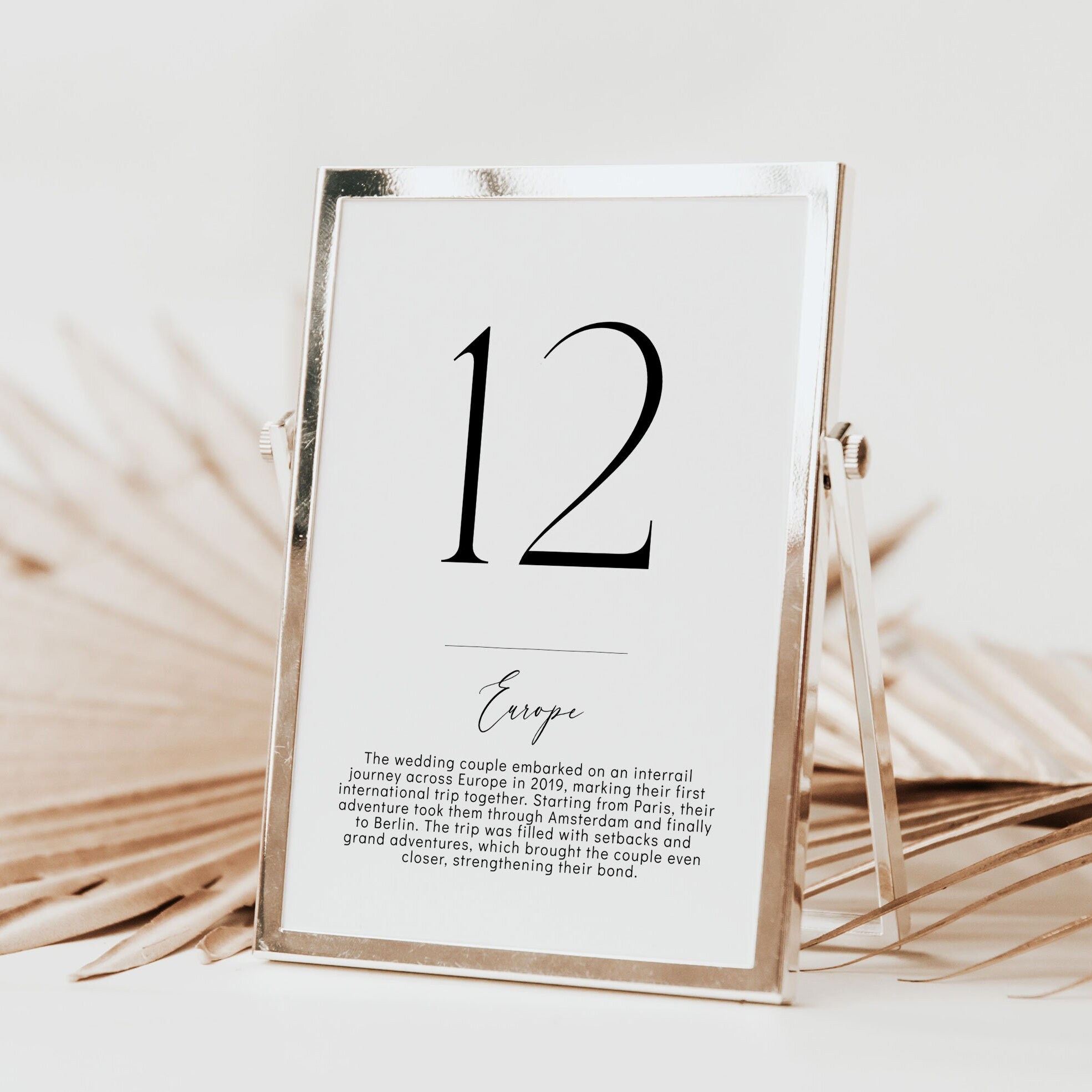 Fun Facts Table Number Cards With Visited Places, Memory Wedding Travel ...
